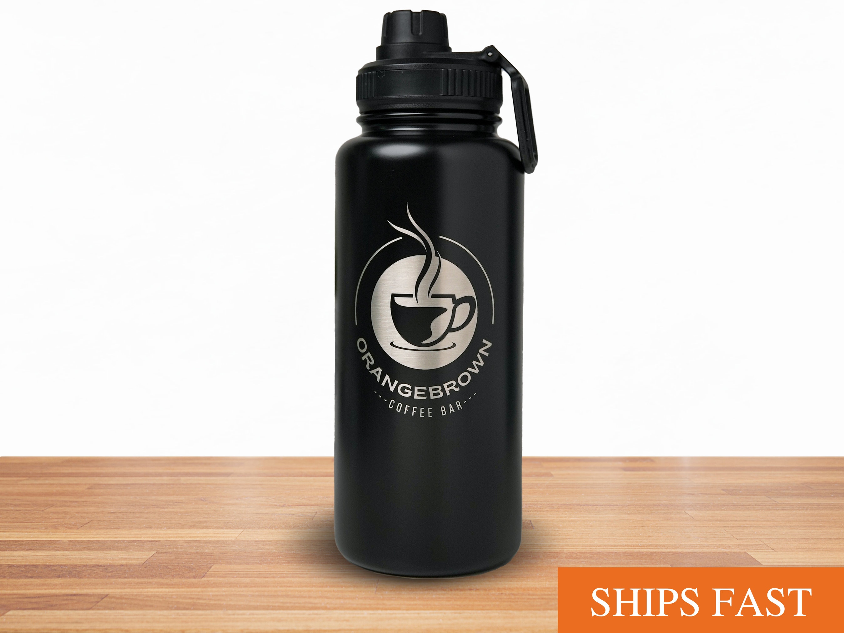 Personalized Water Bottle 32oz Custom Text Logo or Photo - Etsy