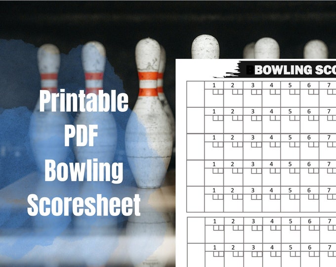 Bowling Scorebook Pdf Printable Template - Etsy
