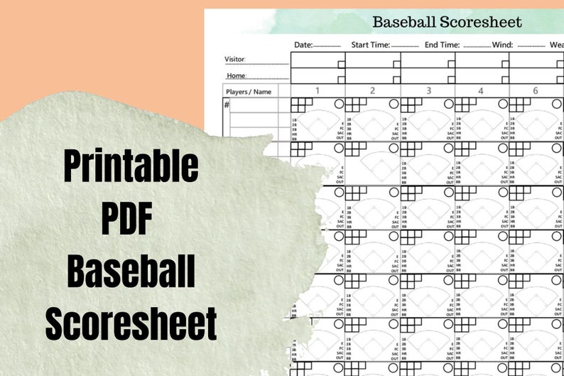 Planilla de puntuación de béisbol: Imprime tus planillas de puntuación ...