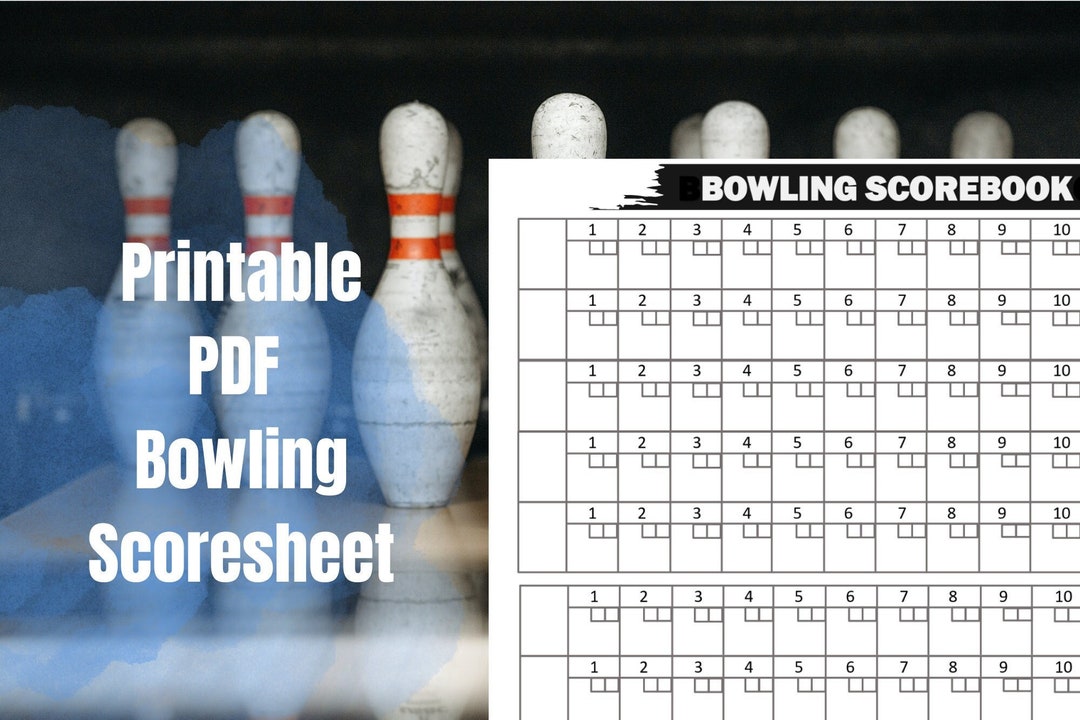 Bowling Scorebook Pdf Printable Template - Etsy