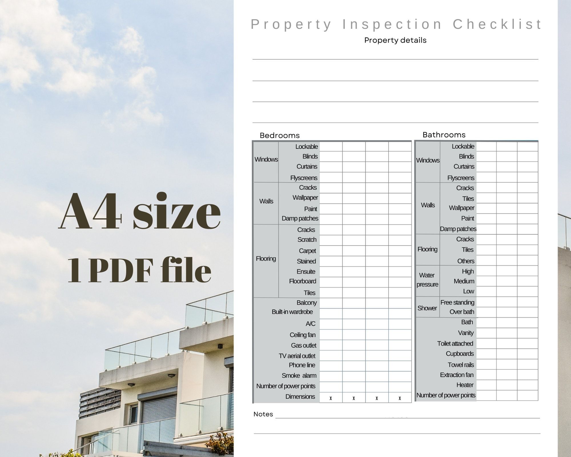 Home Property Inspection Checklist - Etsy