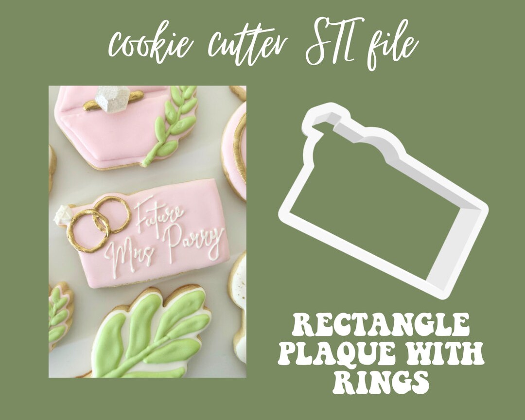Rectangle Plaque With Rings - STL File - Etsy