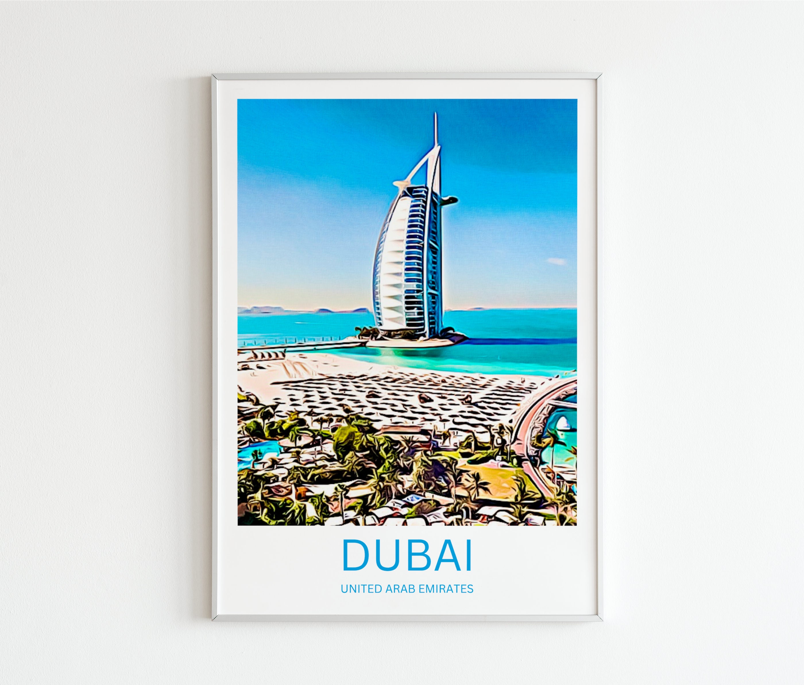 Personalized Dubai Travel Print Custom Dubai City Poster UAE - Etsy