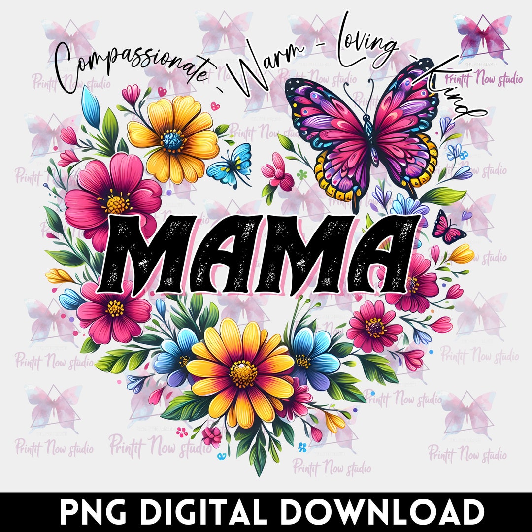 Floral Mama Png, Mom Sublimation Designs, Mama Sublimation Design ...