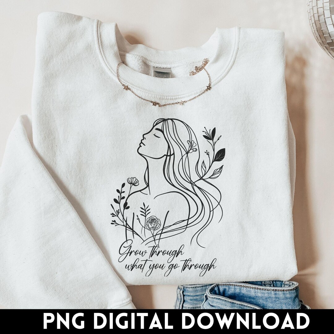 Grow Through What You Go Through Png, Positive Aesthetic Png ...