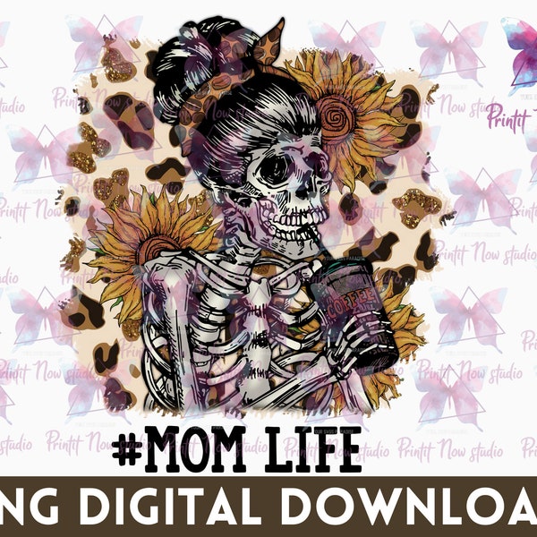 Skeleton Mom Bun Png - Etsy