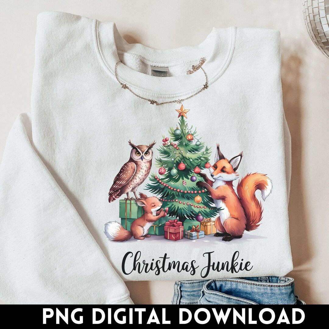Christmas Junkie Png, Retro Christmas Png, Retro Holidays Png, Funny ...