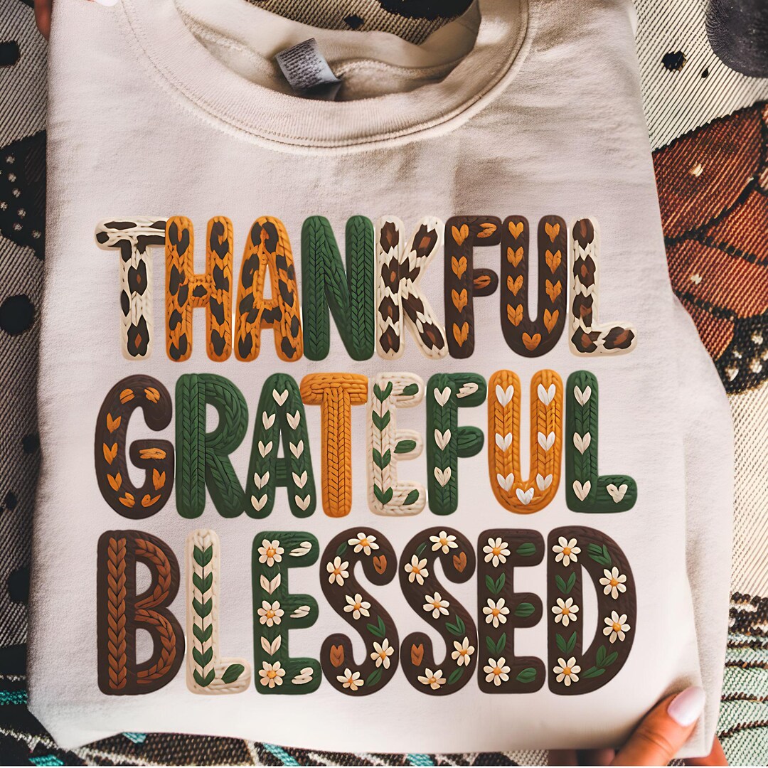 Preppy Thanksgiving Thankful Yarn PNG, Cute Fall Preppy Design, Pastel ...