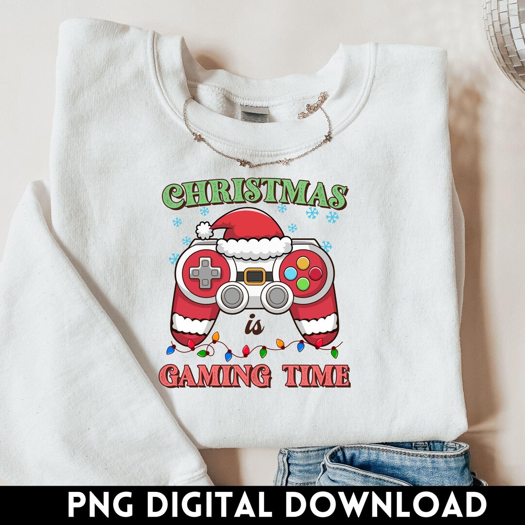 Christmas Gaming Time Santa PNG, Gamer Boy Christmas Png, Video Game ...
