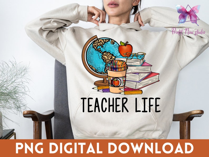 Teacher Life PNG Digital Download Retro Teacher Life - Etsy
