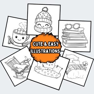 Cozy Girl Bold and Easy Coloring Book for Adults, Teens, and Kids, 50 ...