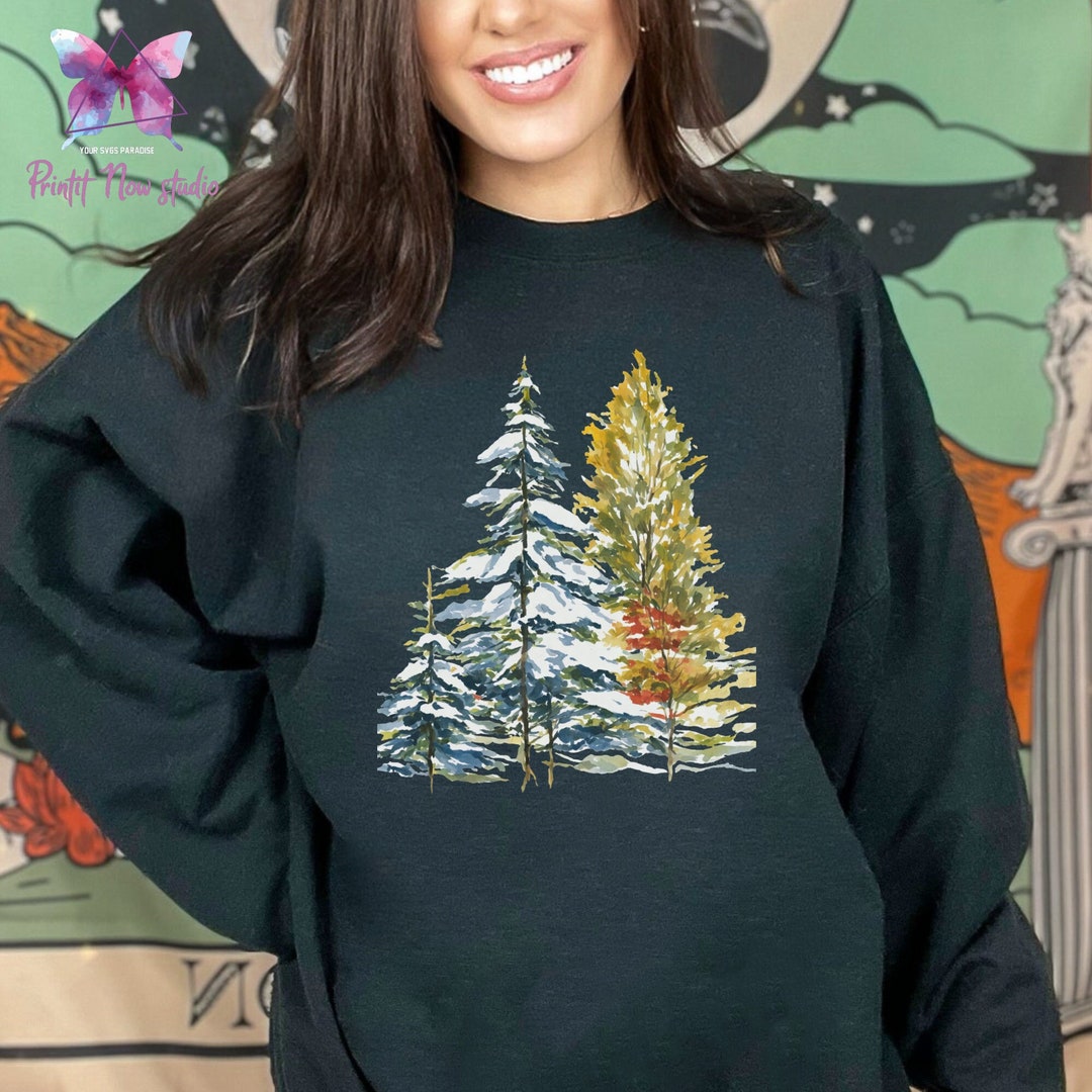 Camping Sweatshirt, Pine Tree Sweatshirt Pine Tree Shirt, Gift for ...