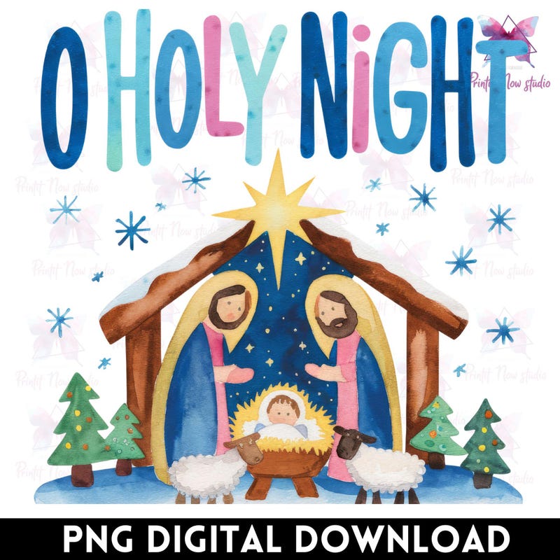 O Holy Night Clipart - Etsy