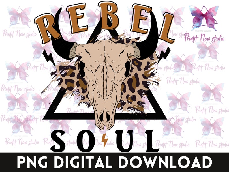 Rebel Soul Png Rebel Skull Printable Png File Halloween Png - Etsy