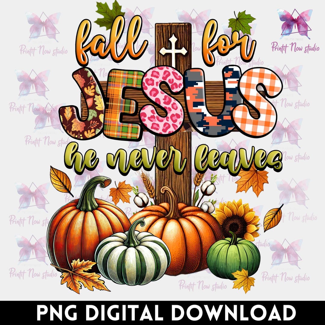 Fall for Jesus PNG Retro Fall Png, Fall Coquette Bow PNG, Autumn Png ...