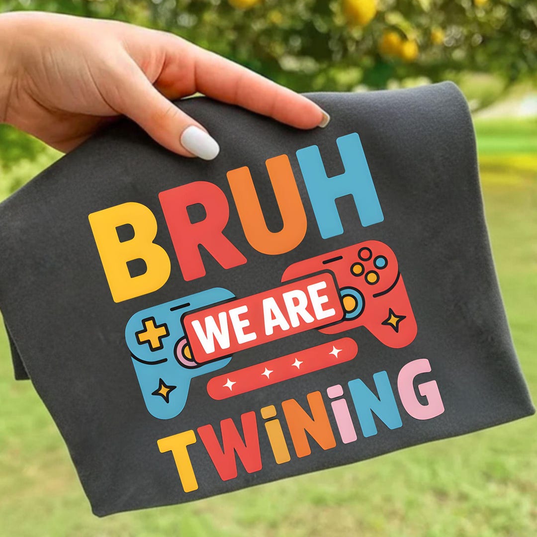 Bruh We Are Twinning PNG, Funny Matching Kids Shirt, Sibling ...