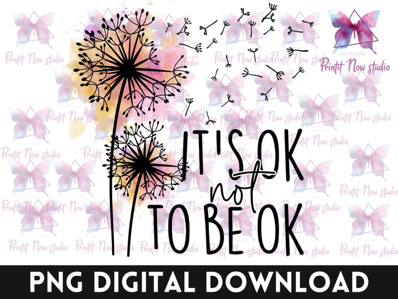 It's Ok Not to Be Ok PNG Instant Download Retro - Etsy