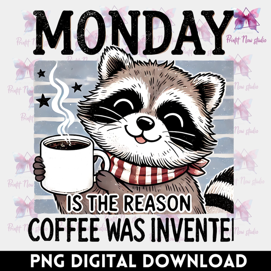 Funny Monday Raccoon PNG Sarcastic Png, Feral Sarcastic Raccoon Png ...