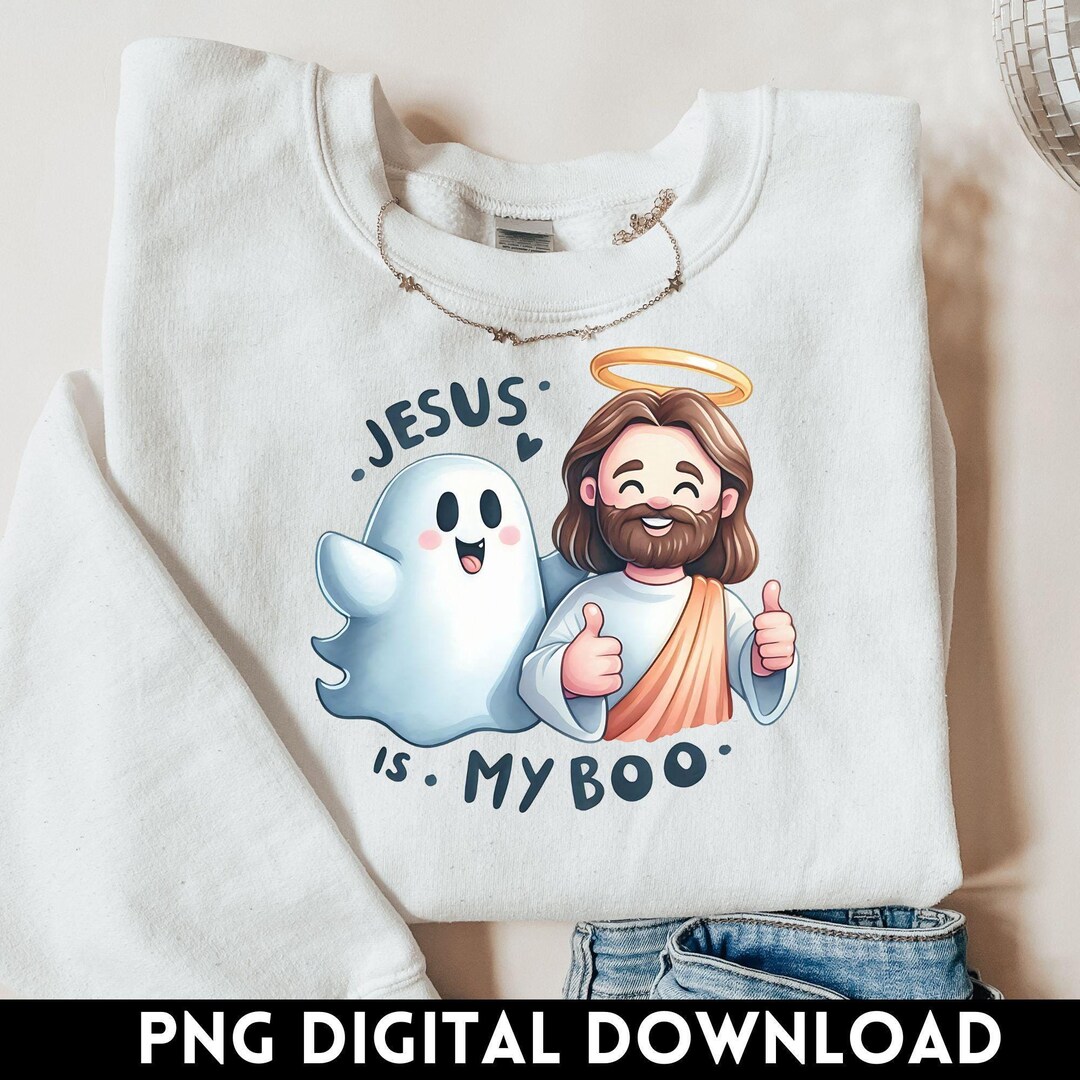Jesus is My Boo Png, Christian Halloween Png, Cute Ghost Png, Funny ...