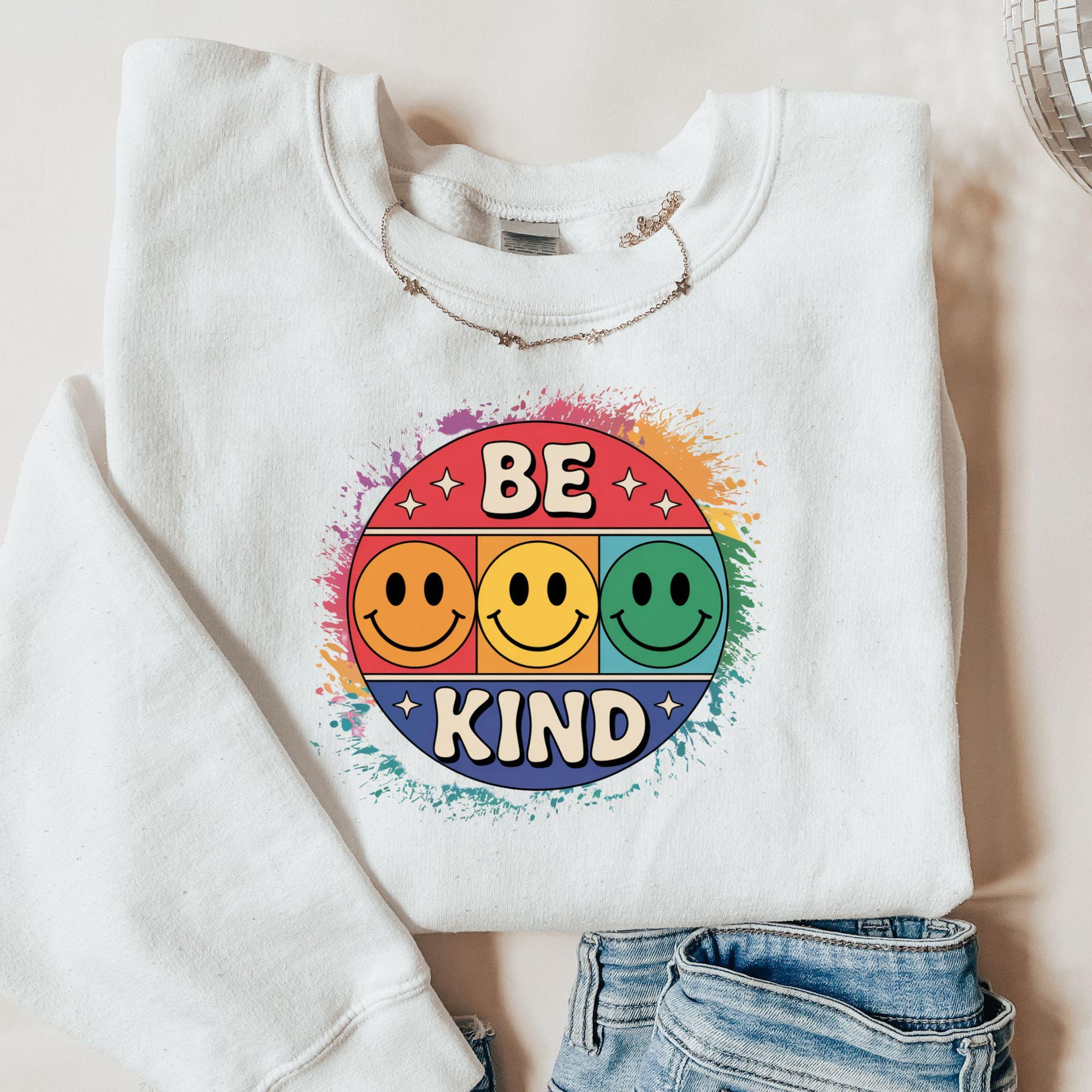 Be Kind Png, Smiley Face Png, Vintage Png, Colorful Png, Sublimation ...
