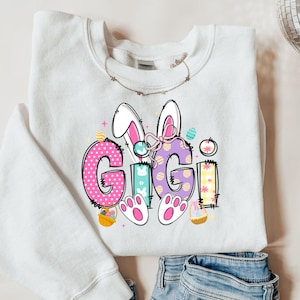 Coquette Easter Gigi PNG, Gigi Bunny Png, Easter Shirt Png, Gigi Easter ...