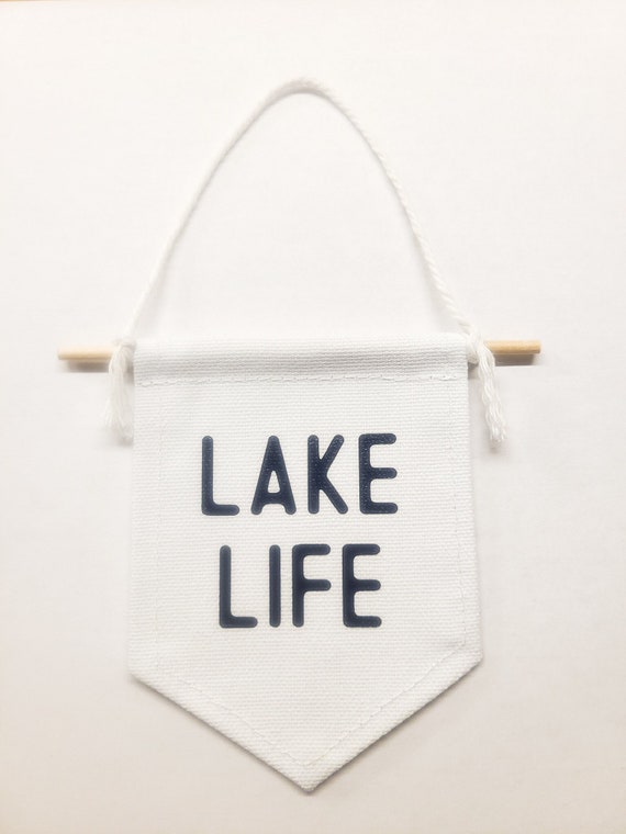 Lake Life Wall Hanging Banner Wall Banner Canvas Wall - Etsy