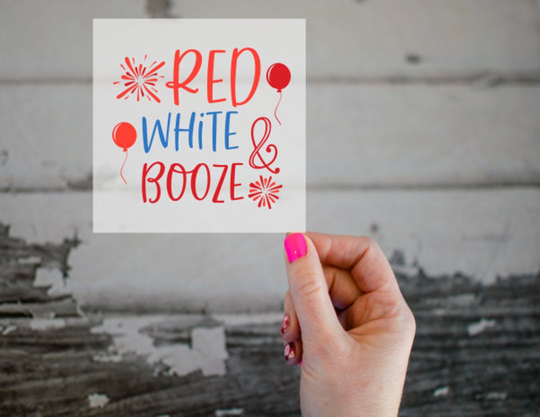 Red, White, and Booze Vinyl Decal - Etsy