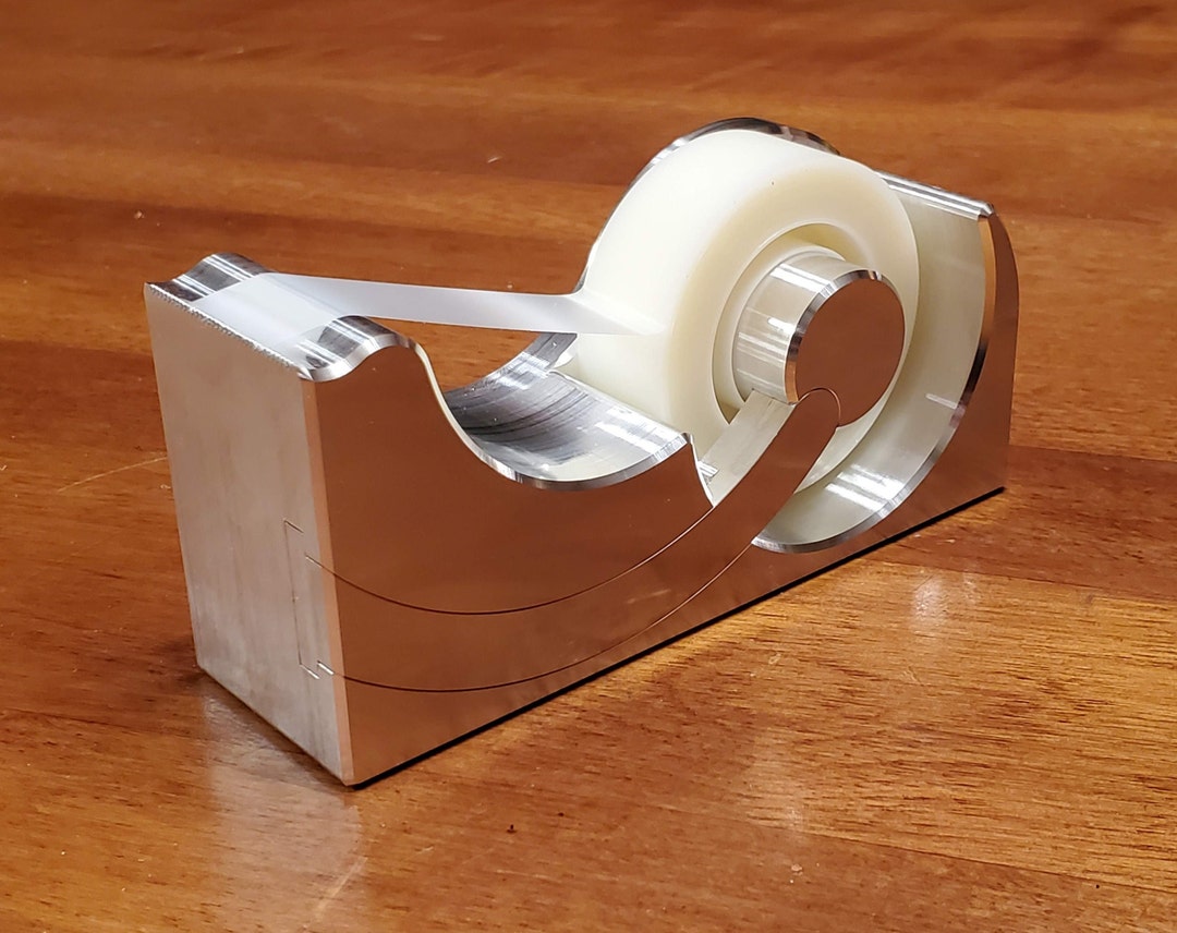 Modernist Industrial Style CNC Machined Solid Aluminum Tape Dispenser ...