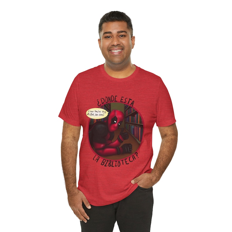Donde Esta La Biblioteca Merch With Mouth Edition Deadpool Quote T ...
