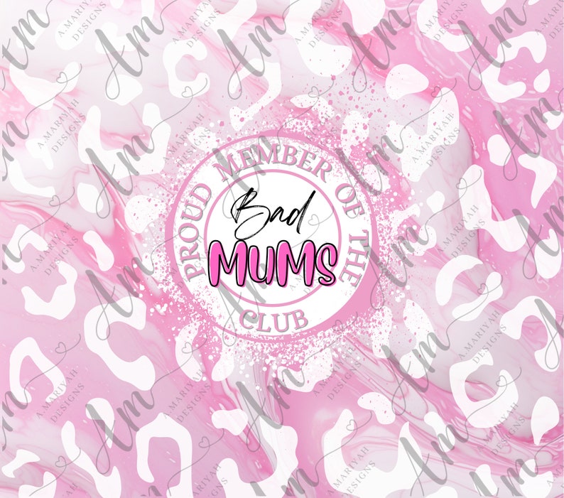 Bad Mums Club Tumbler Wrap Mum Life 20oz Tumbler Wrap 20oz - Etsy