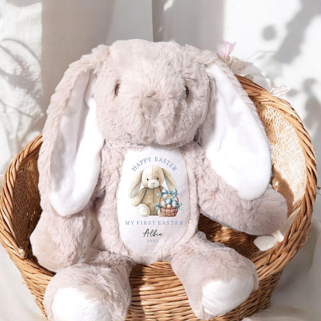 My First Easter Gift, 1st Easter Gift, Easter Bunny Toy, Personalised ...