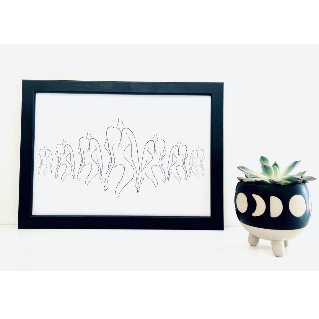 Multifaceted Woman Line Drawing - Etsy