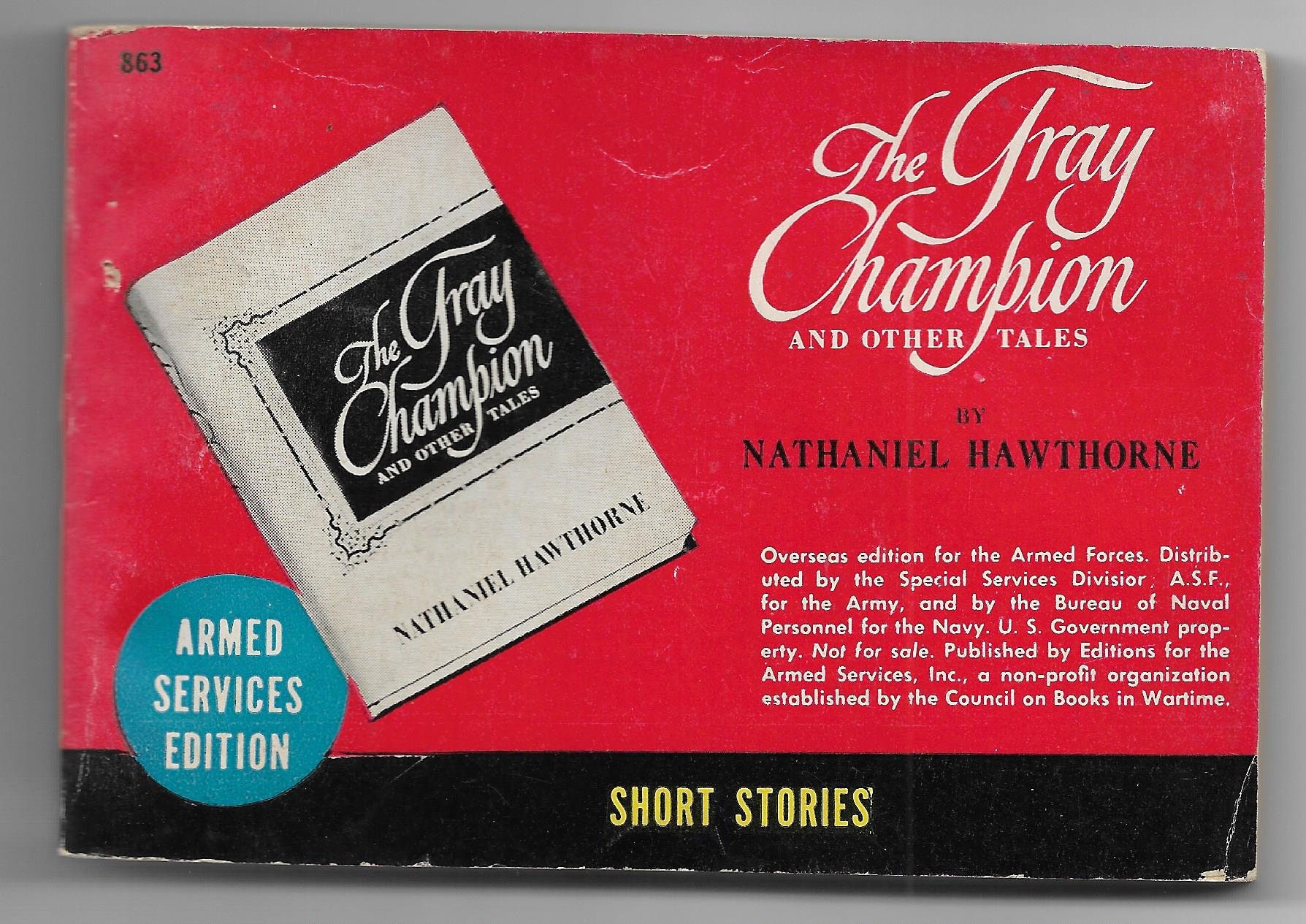 The Gray Champion by Nathaniel Hawthorne armed Services Edition 863, VG ...