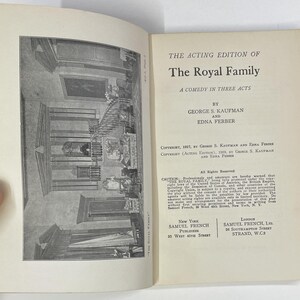 The Royal Family by Kaufman & Ferber (1941 Samuel French - Plays ...