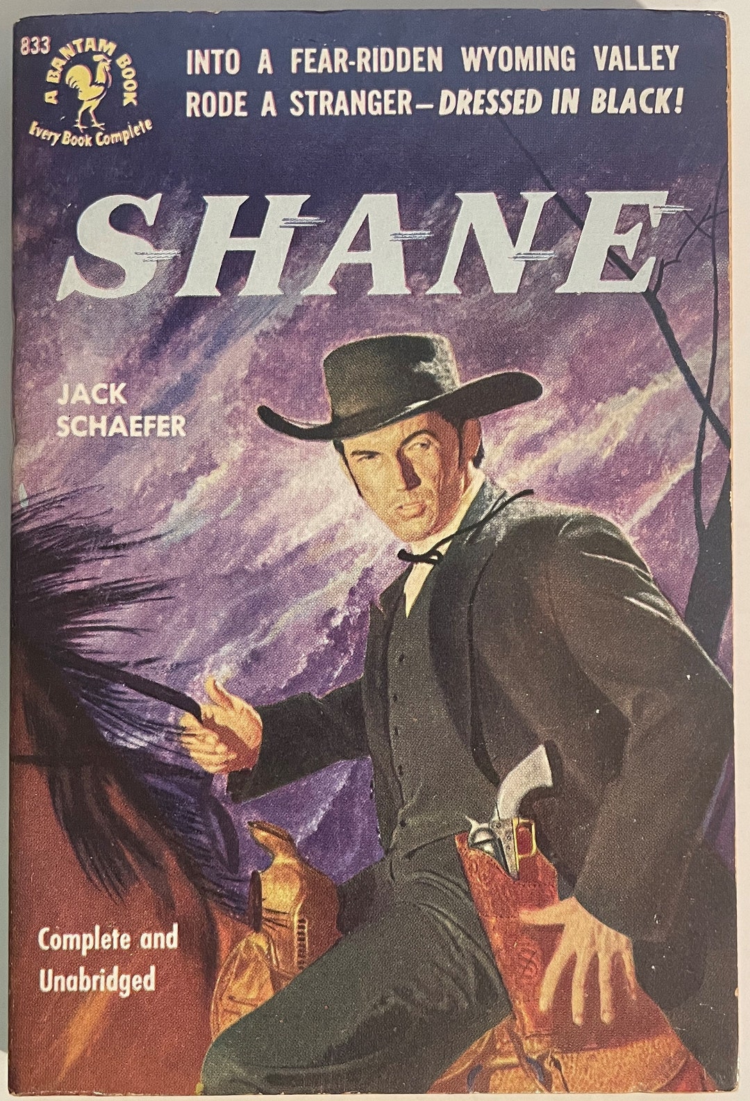 Shane by Jack Schaefer 1950 Bantam Pb 833 Western - Etsy