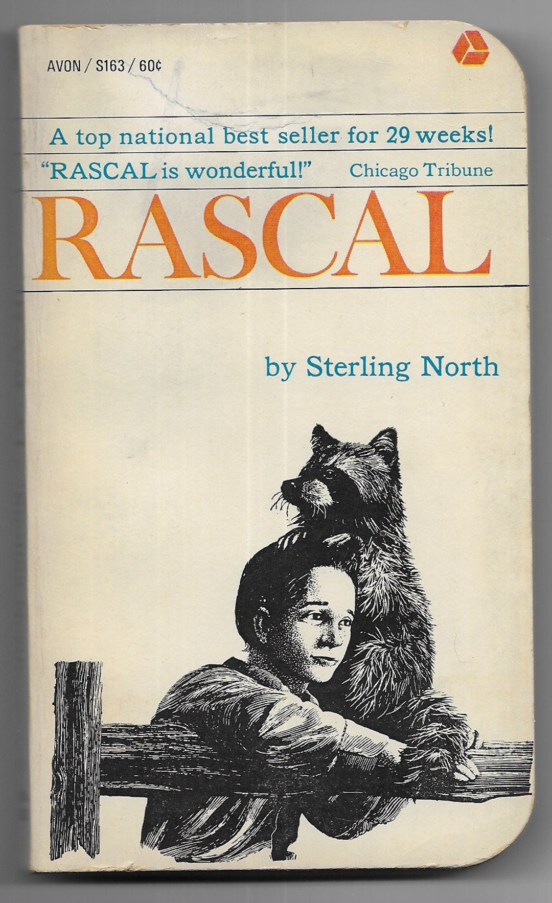 Rascal by Sterling North (1964 1st Avon Pb {S163} John Schoenherr Cover ...
