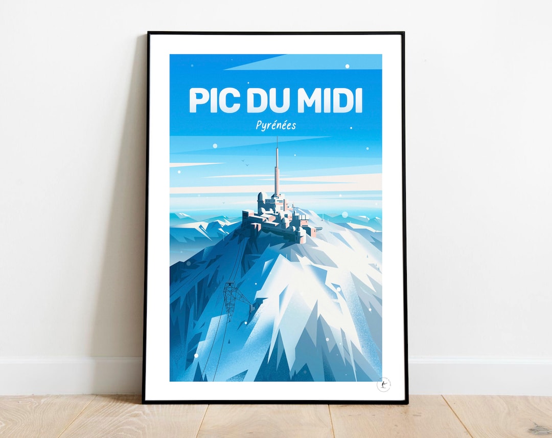 Affiche Pic du Midi de Bigorre Hautes Pyrénées // Poster - Etsy France