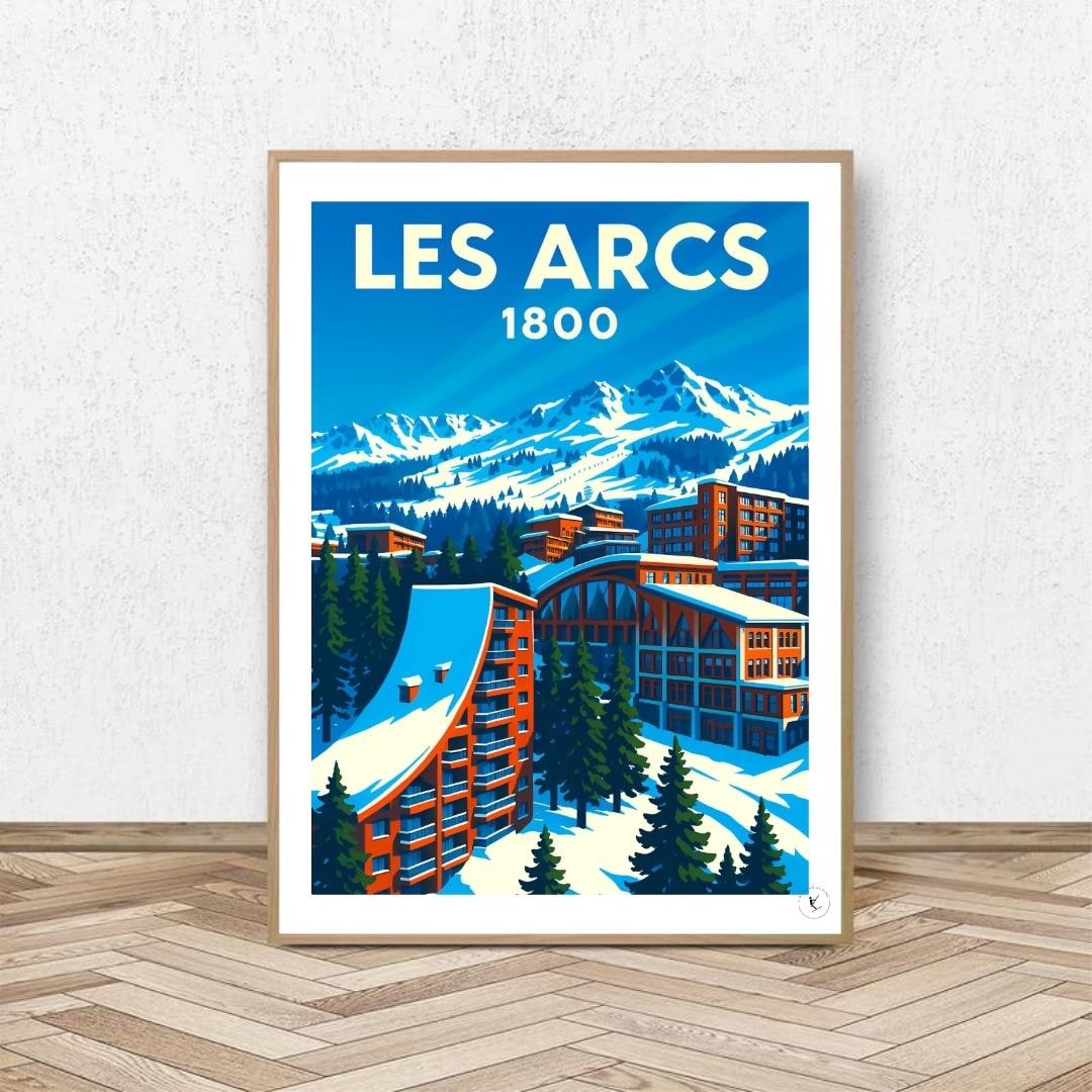 Les Arcs Poster - 1800 // Savoie Poster - Etsy