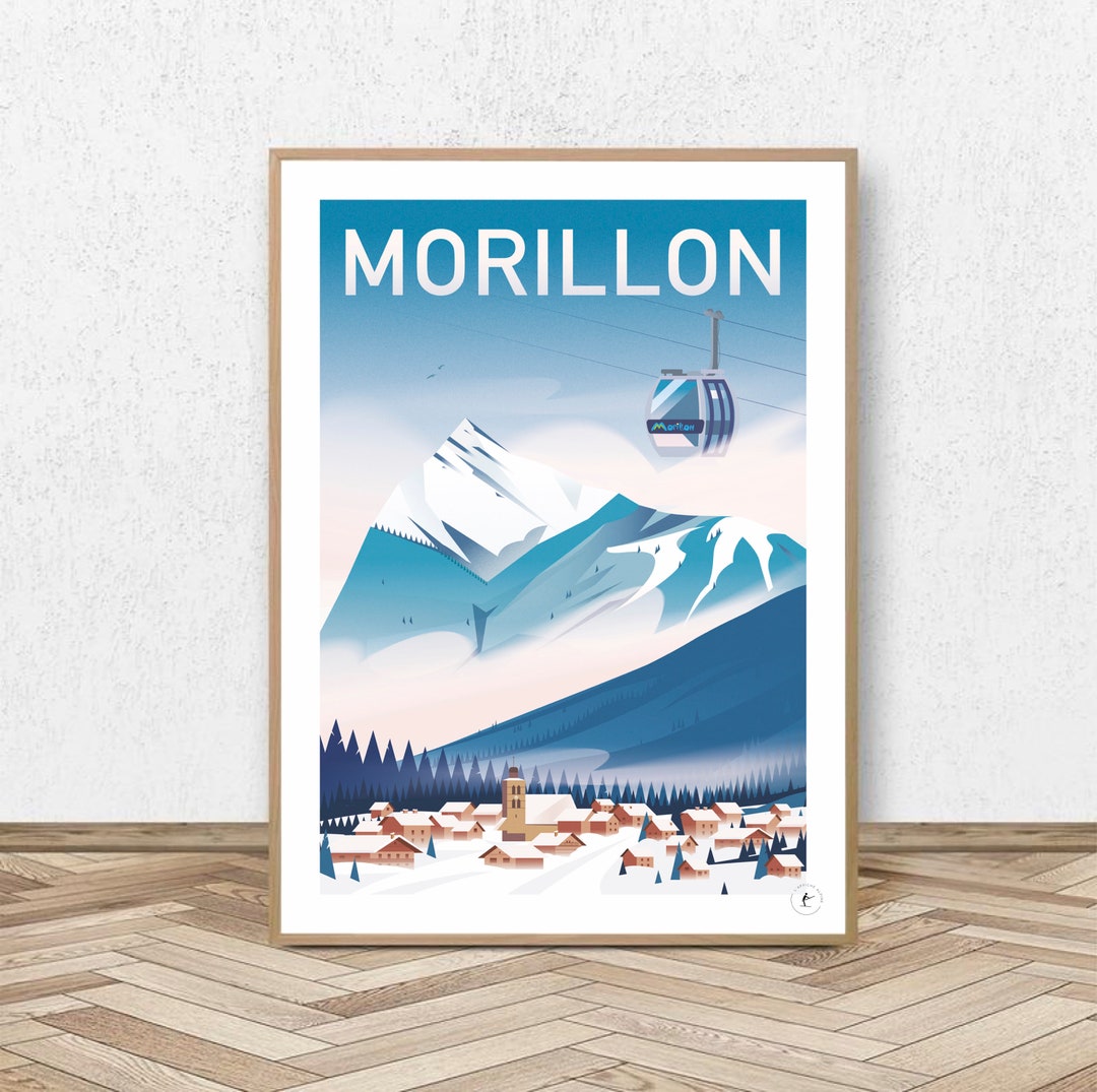 Morillon Poster - Grand Massif // Giffre Valley Illustration ...