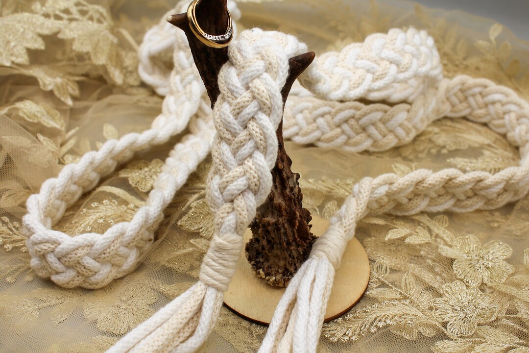 Handfasting Cord Ivory and White Wedding Rope With Choice of Pendant ...