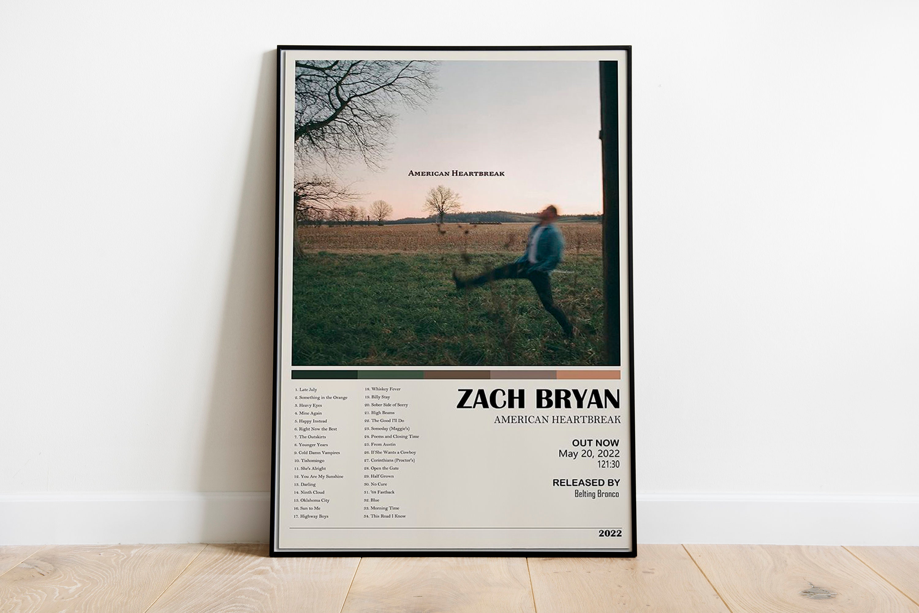 Zach Bryan High Quality Poster - American Heartbreak Poster sold by ...