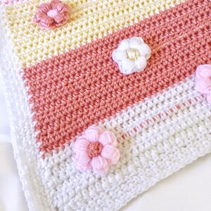 CROCHET BLANKET PATTERN Blossoms Bloom Baby Blanket Customizable ...