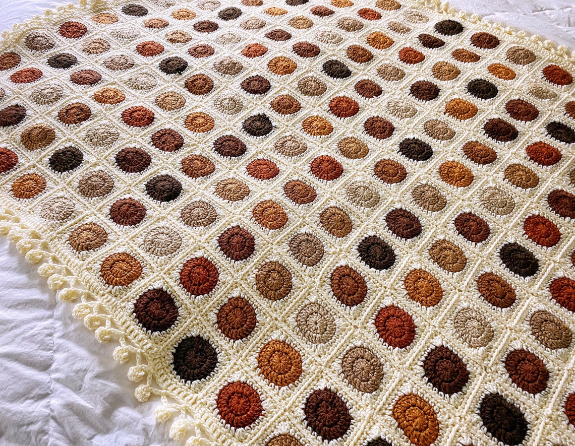 CROCHET PATTERN PDF - Polka Dottie Blanket | Join as You Go Small ...
