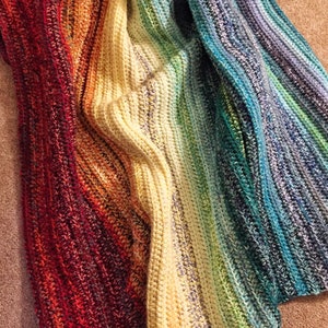CROCHET BLANKET PATTERN - Easy Weighted Rainbow Blanket | Colorful ...