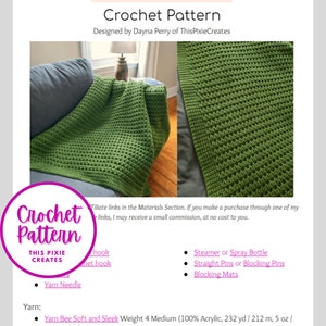 CROCHET BLANKET PATTERN - Zig and Zag Blanket | Easy 4-row Repeat Cozy ...
