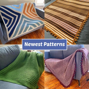 CROCHET PATTERN BUNDLE Lifetime Access to 20 Crochet Blanket Patterns ...