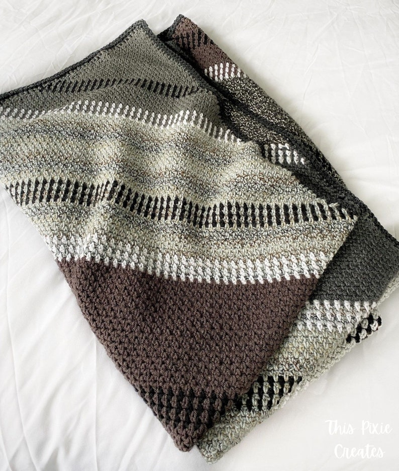 CROCHET BLANKET PATTERN Shadow Path Blanket Pdf - Etsy