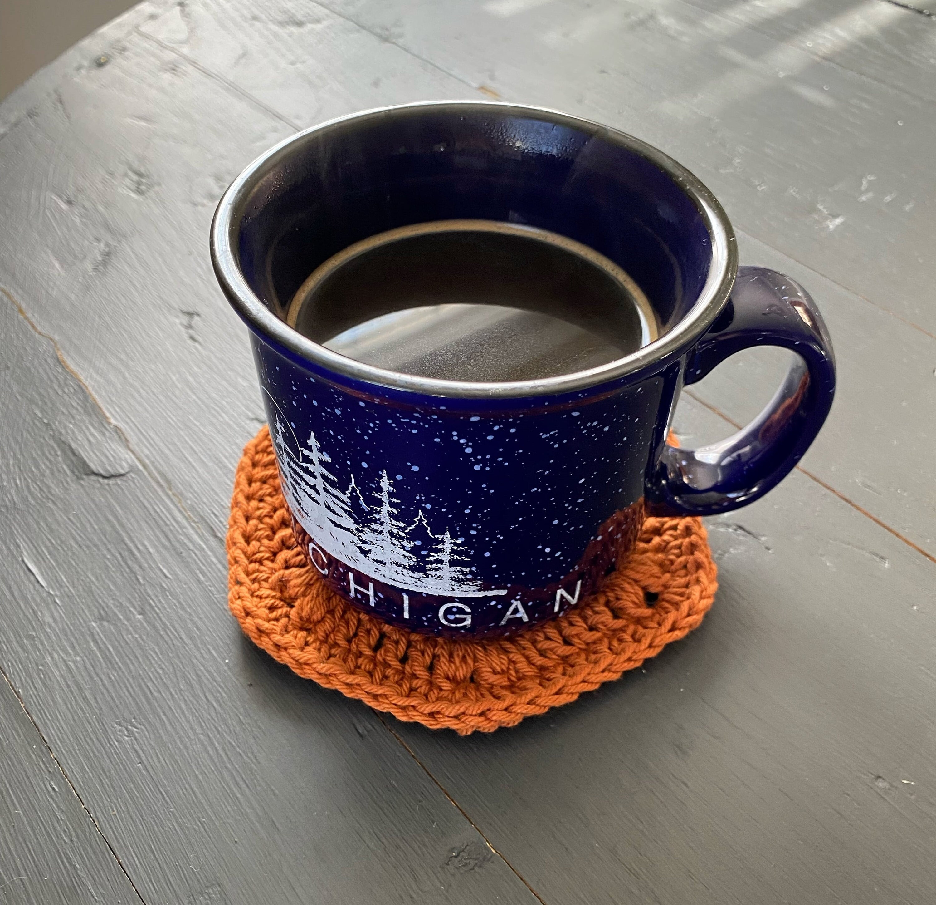 CROCHET COASTER PATTERN - Flower Power Coaster | Hexagon Puff Stitch ...