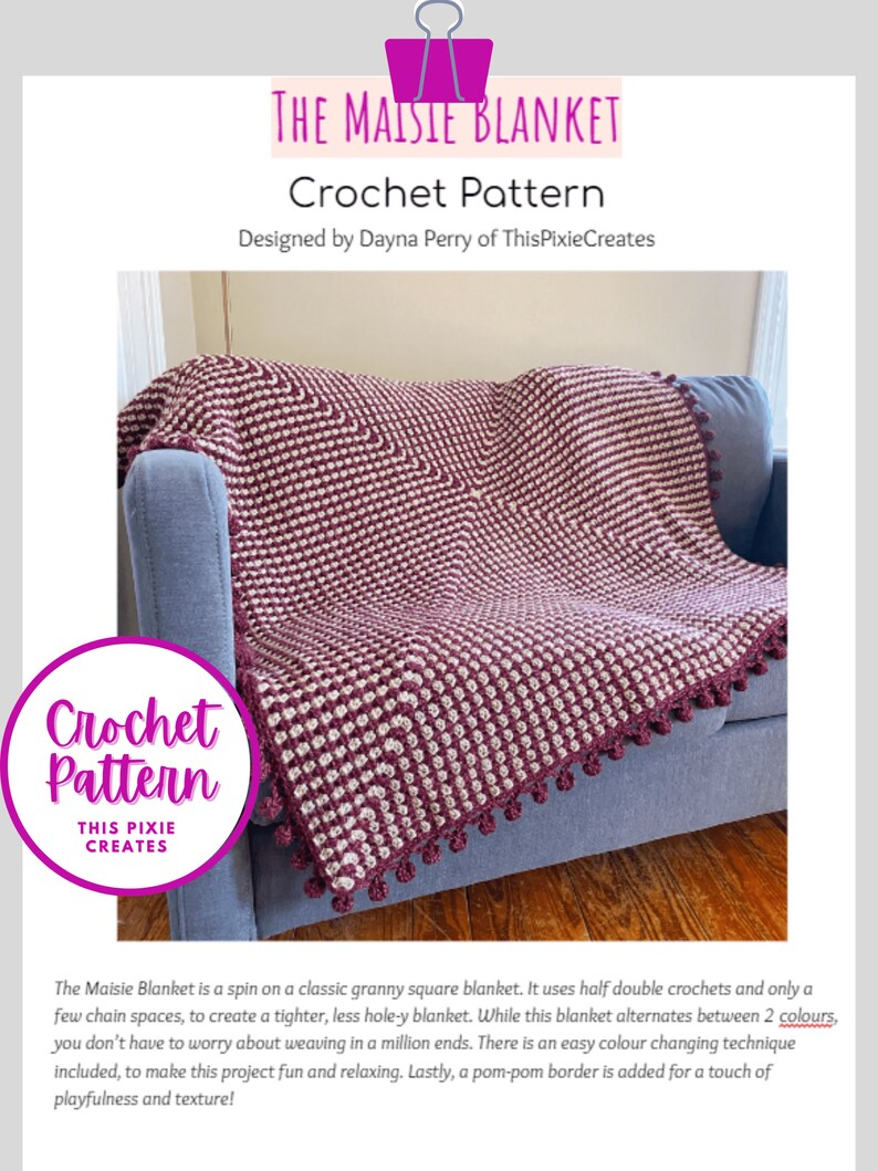 CROCHET BLANKET PATTERN - Continuous Striped Granny Square Blanket With ...