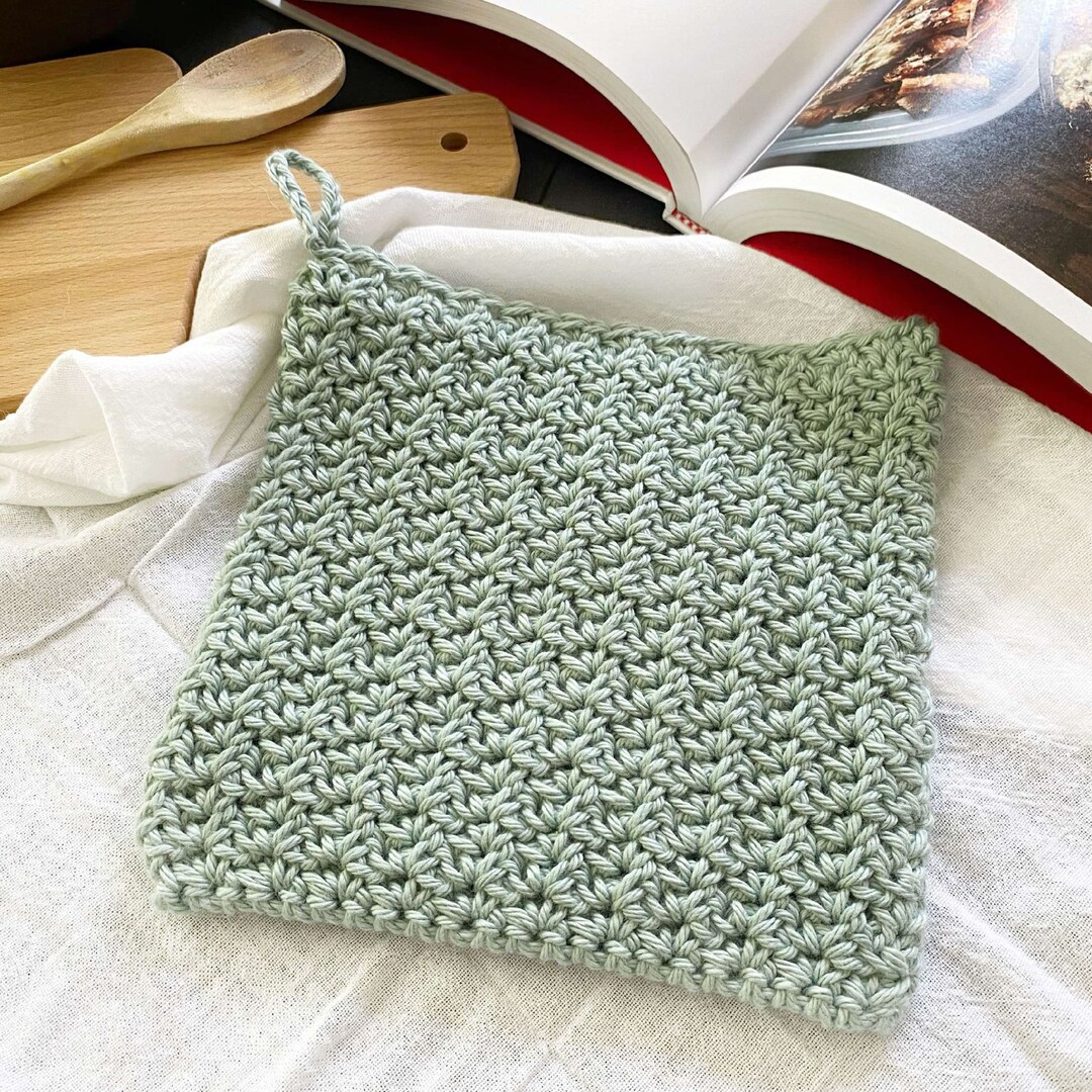 CROCHET POTHOLDER PATTERN - Lacy Dainty Spider Stitch Potholder | Pdf | in the Round | Double ...